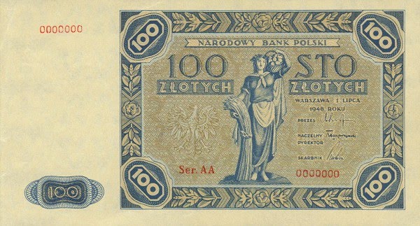 Poland 100 Zlotych banknote 1947|World Banknotes & Coins Pictures | Old ...