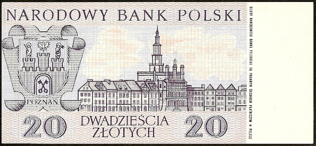 Poland 20 Zlotych 1965 unissued banknote|World Banknotes & Coins ...