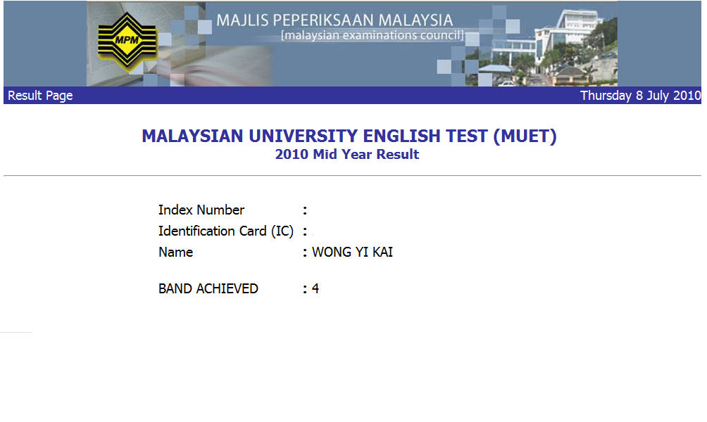Naughty Prince's sharing place: Malaysian University English Test (MUET)