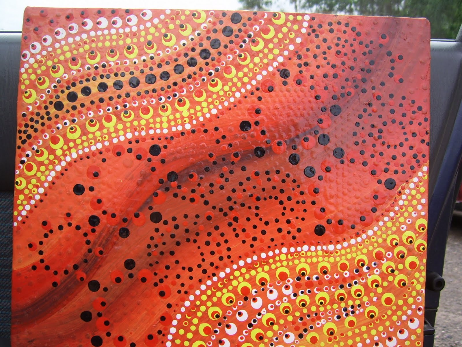 Robbie-Flashes of Blue: Art dot work