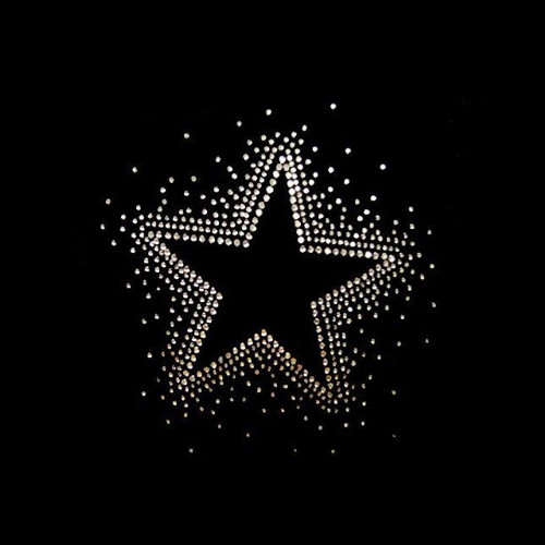 Estampa e Strass: Estrela Cristal Strass