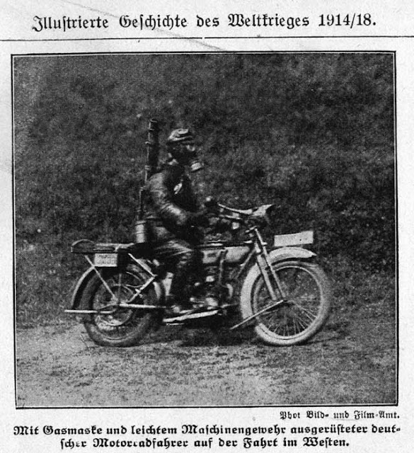 MOTORCYCLE 74: German military motorcycle WW1