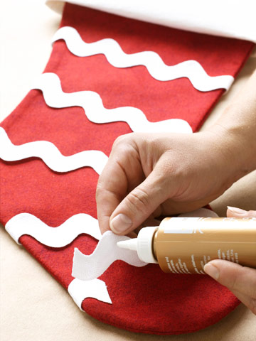Botas navideñas de fieltro decoradas ~ Solountip.com