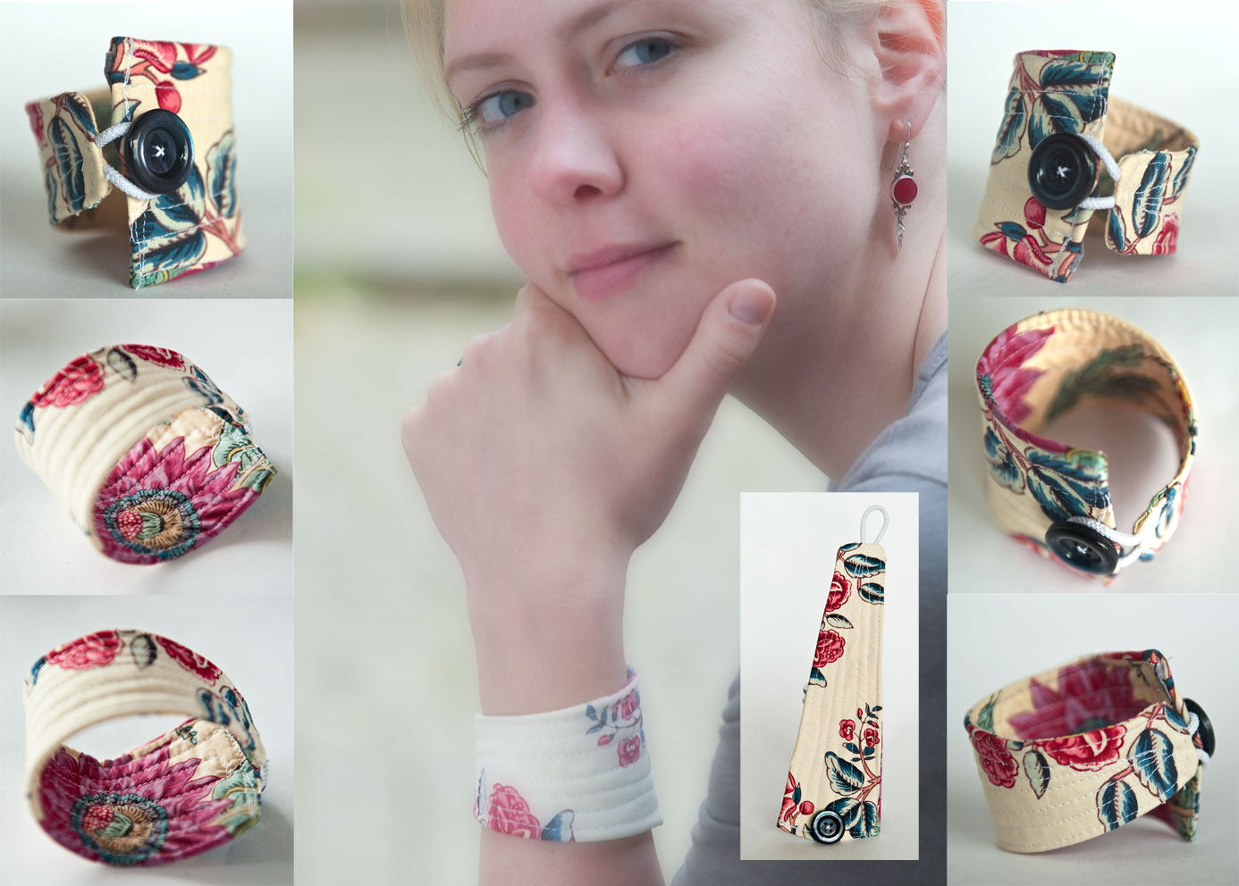 Beate's Fabric Art: Cuff Bracelet # 2