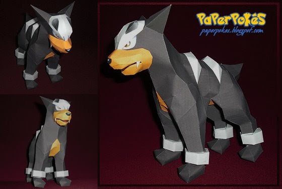PaperPokés - Pokémon Papercraft: HOUNDOUR (w/ video)
