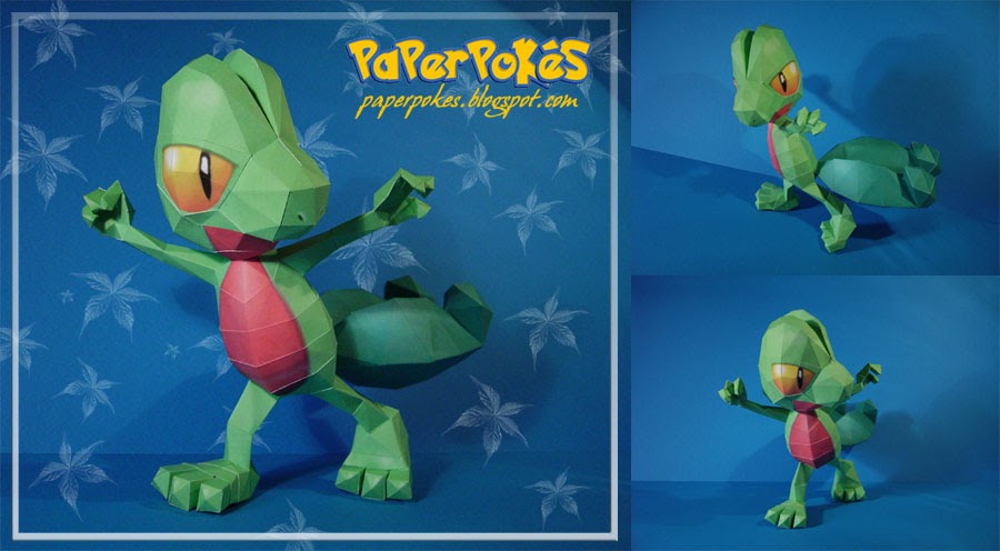 Paperpokés - Pokémon Papercraft: TREECKO