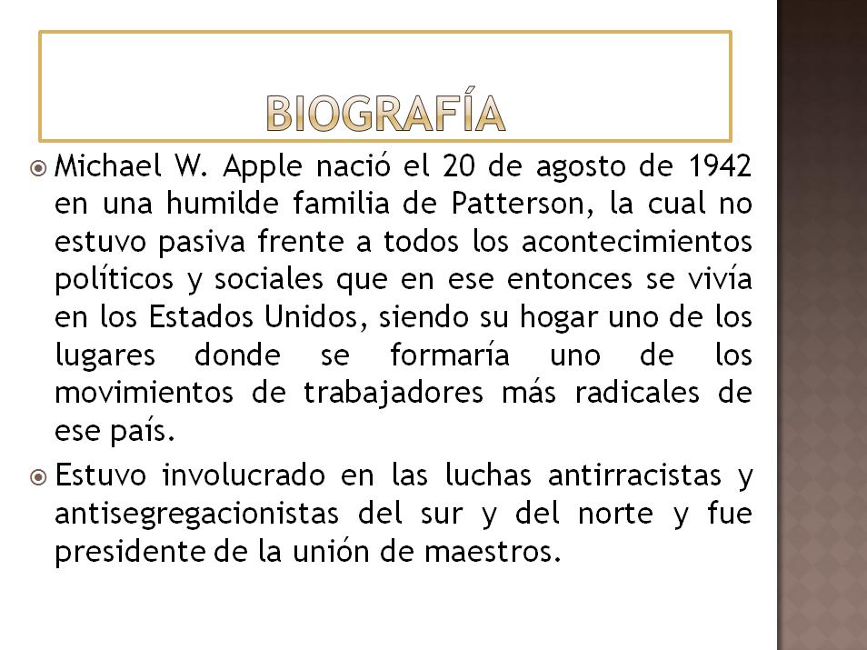 El ágora pedagógica: Michael W. Apple