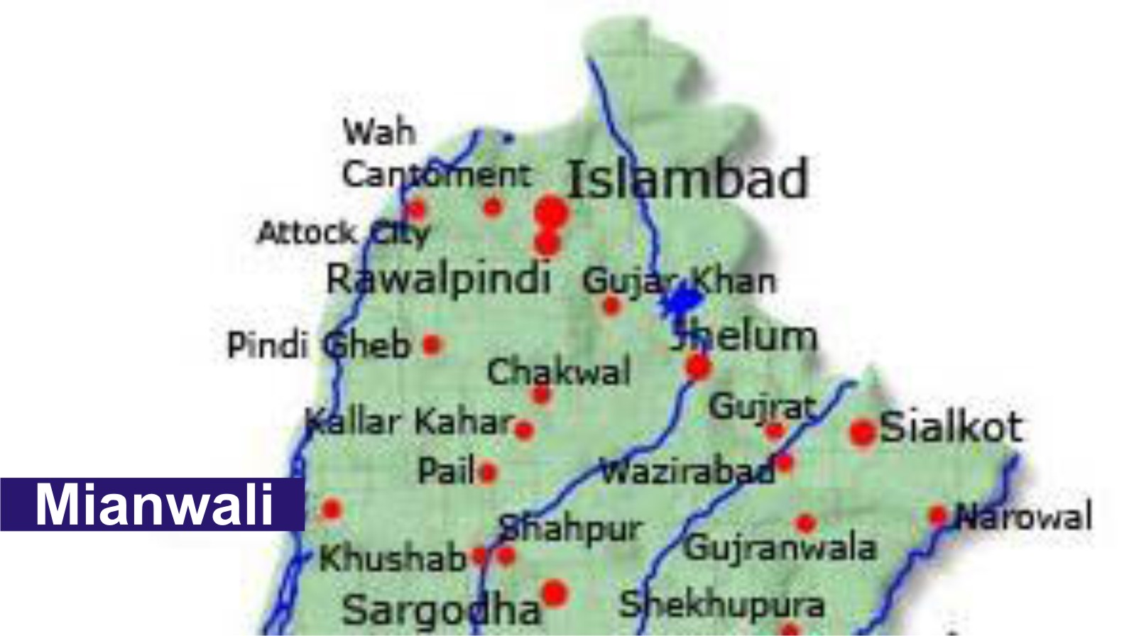 About Mianwali City: where is mianwali in Punjab(Pakistan) map