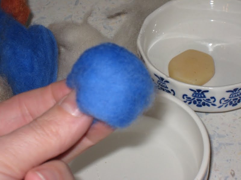 Claudias Kreativseite: Nassfilzen/Kugeln - Workshop