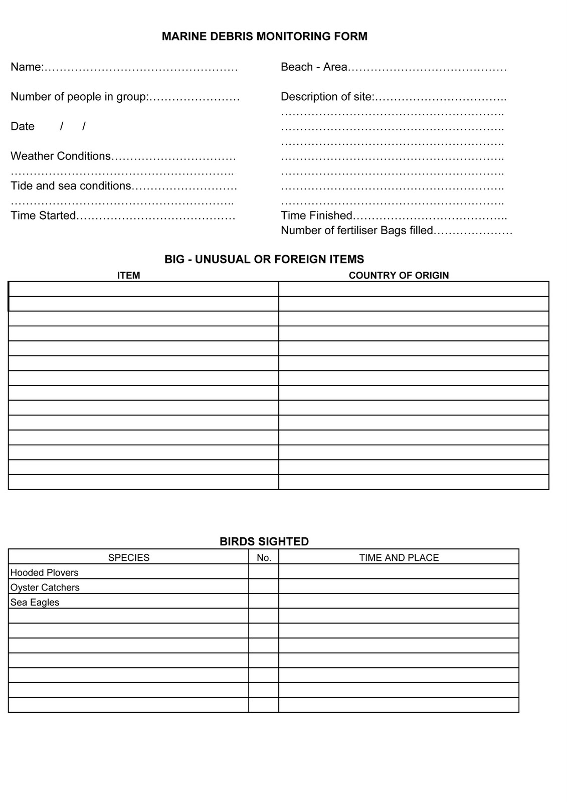 South West Marine Debris Cleanup: Resources & Links