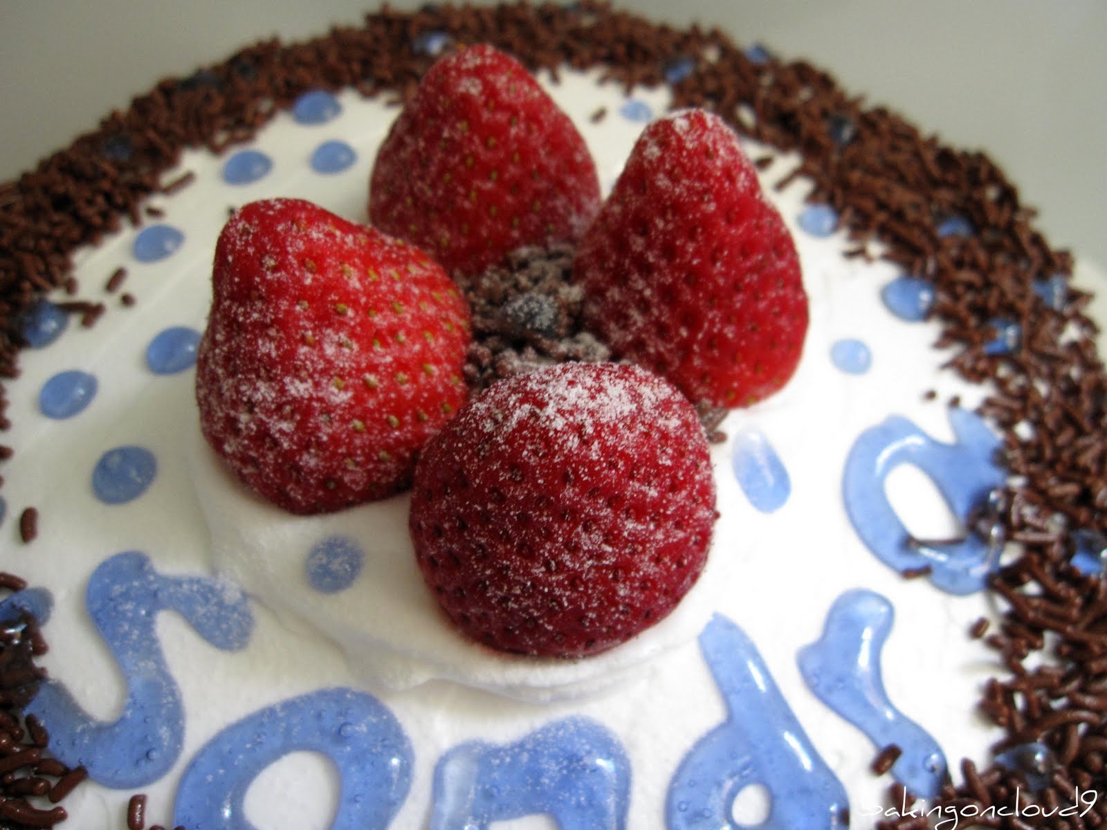 Baking on Cloud 9: Sandra's birthday cake