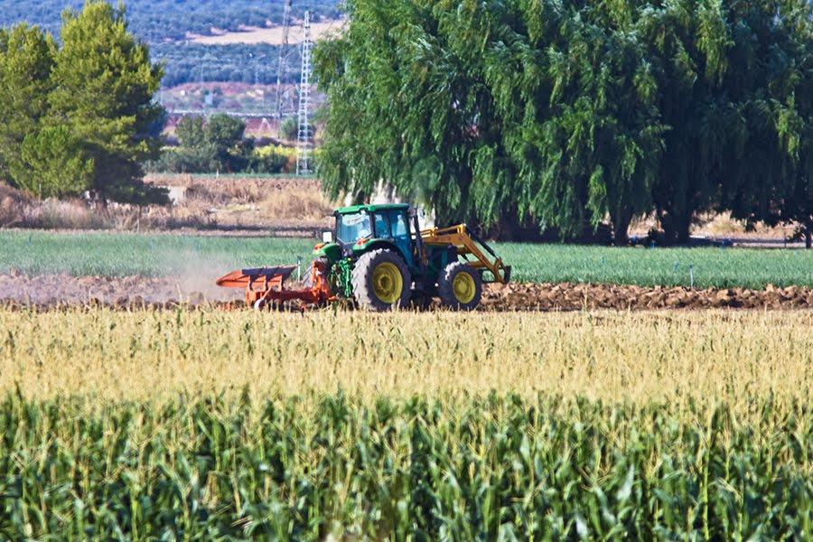FOTOGRAFÍAS DE NATURALEZA: Tractor arando en la Vega de Antequera