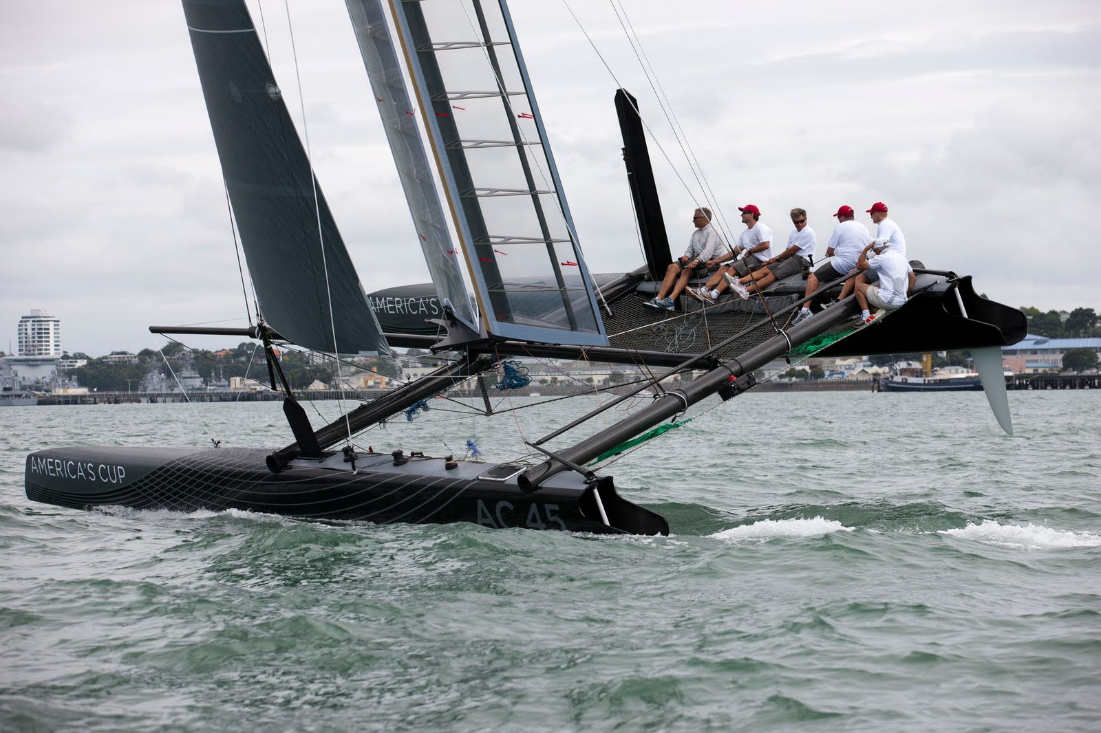 SailRaceWin: America's Cup: AC45 Wing-Sailed Catamaran Under Sail in ...