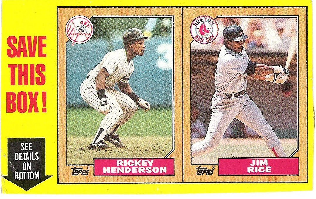 The Fleer Sticker Project: 1987 Topps & OPC Box Bottom Cards / Panels