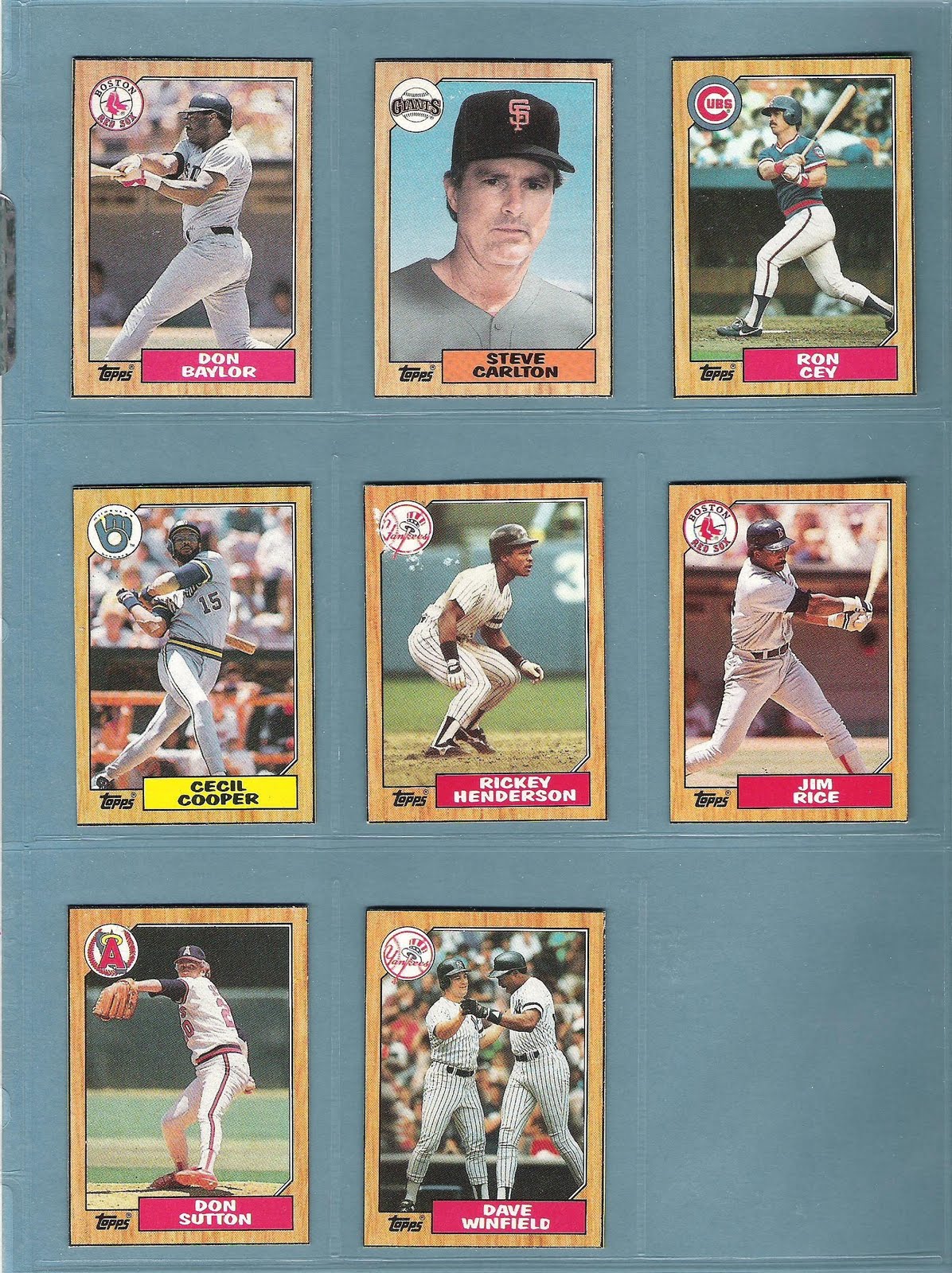 The Fleer Sticker Project: 1987 Topps & OPC Box Bottom Cards / Panels
