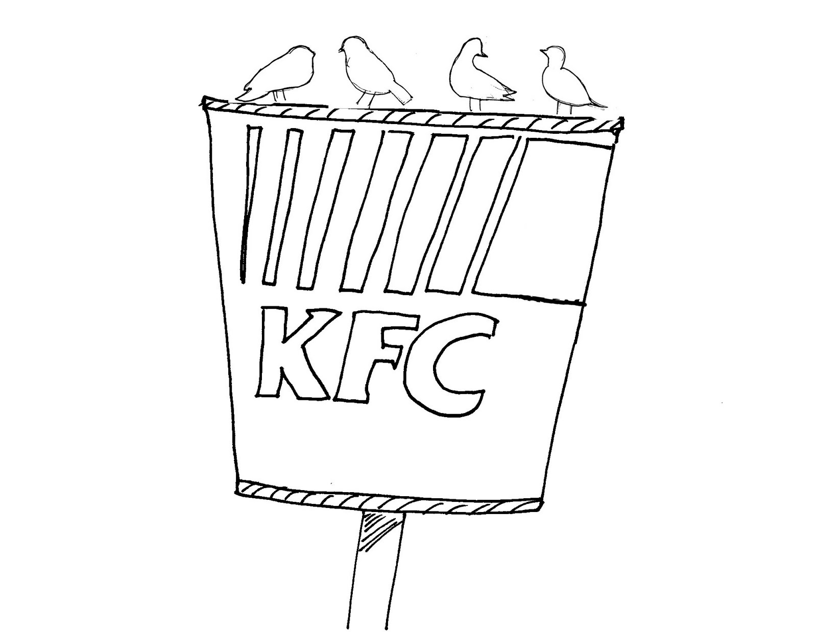 Kfc Coloring Pages Sketch Coloring Page
