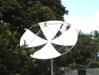 8 feet - home made C band satellite dish antenna