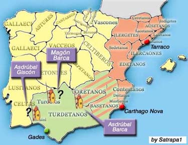 el blog del estudiante: mapa en los tiempos de los cartaginenses