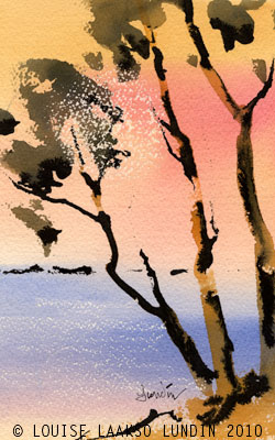 Louise Laakso Lundin • Lundin Art: Ink and Wash Demo Paintings