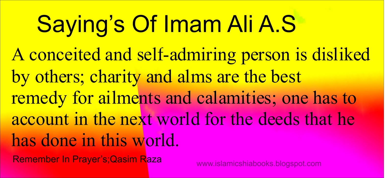 Islamic Shia Books: Sayings Of imam Ali A.S