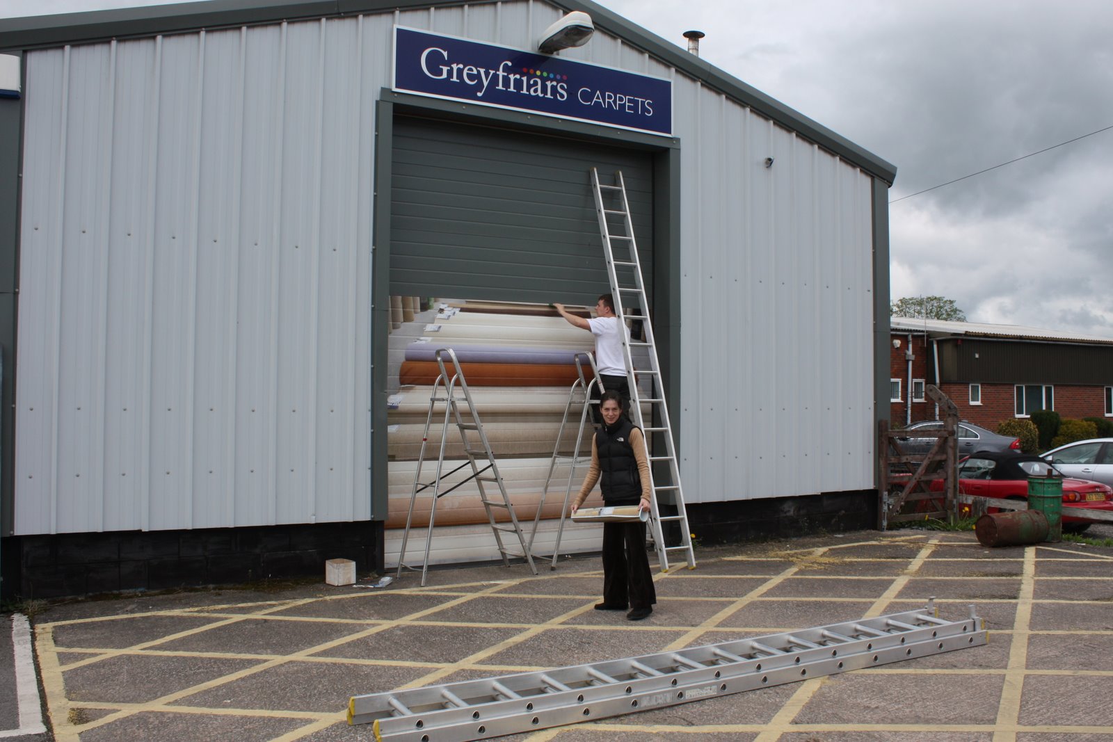 A Sign Makers Blog: Vinyl Wrapping a Roller Shutter Door