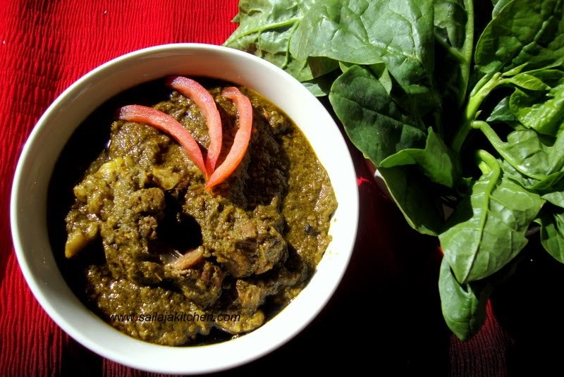 Sailaja Kitchen...A site for all food lovers!: Palak Mutton Gravy ...