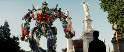 Transformers: Optimus Prime & Sam at cemetery