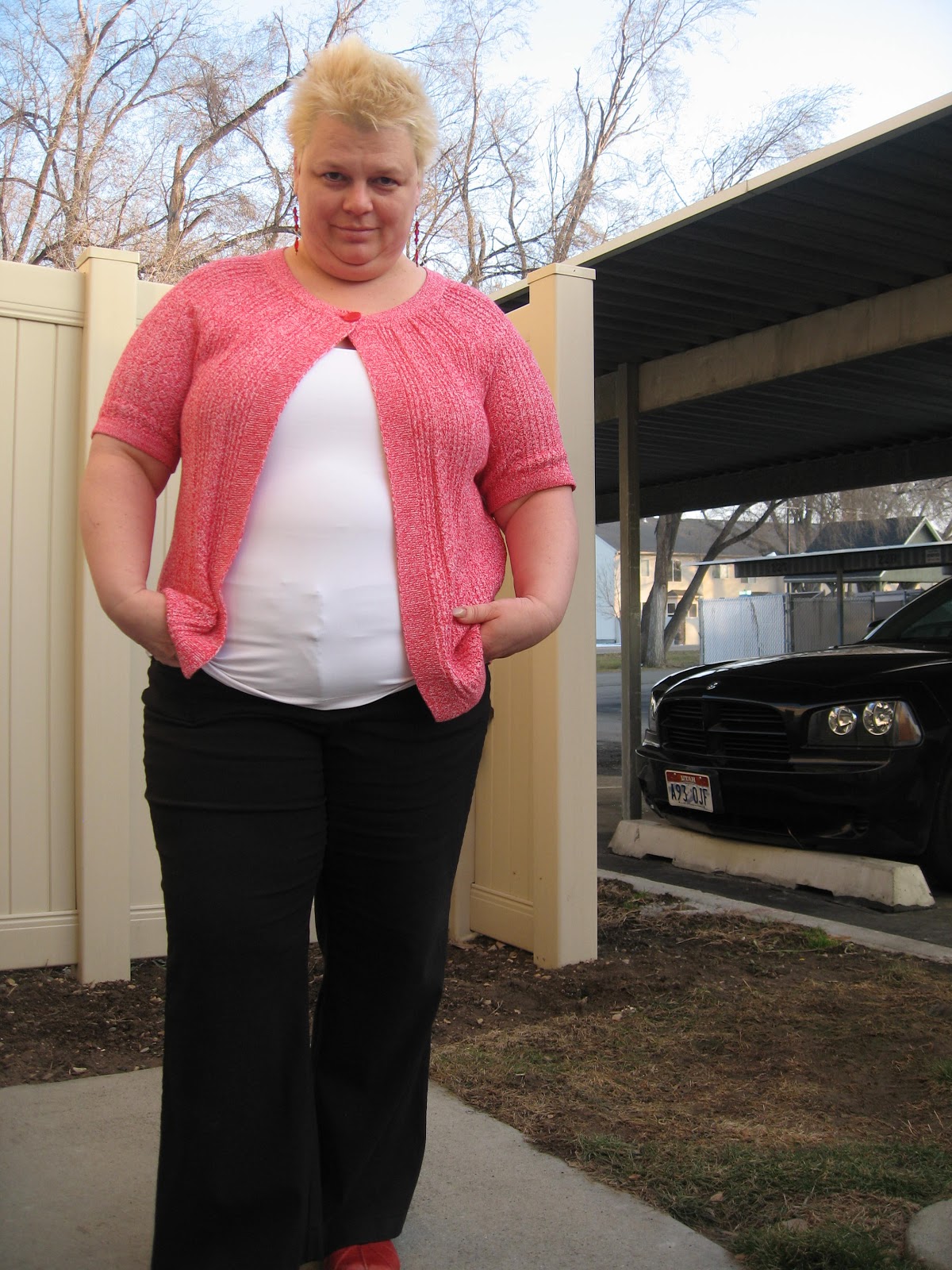 cute, fat and short: outfit 12--red westbound sweater