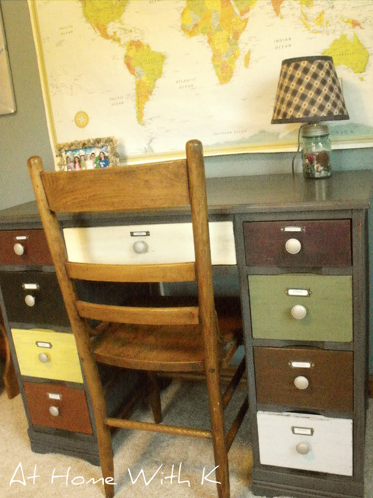 Colorful Kids Desk: Guest Project | Remodelaholic