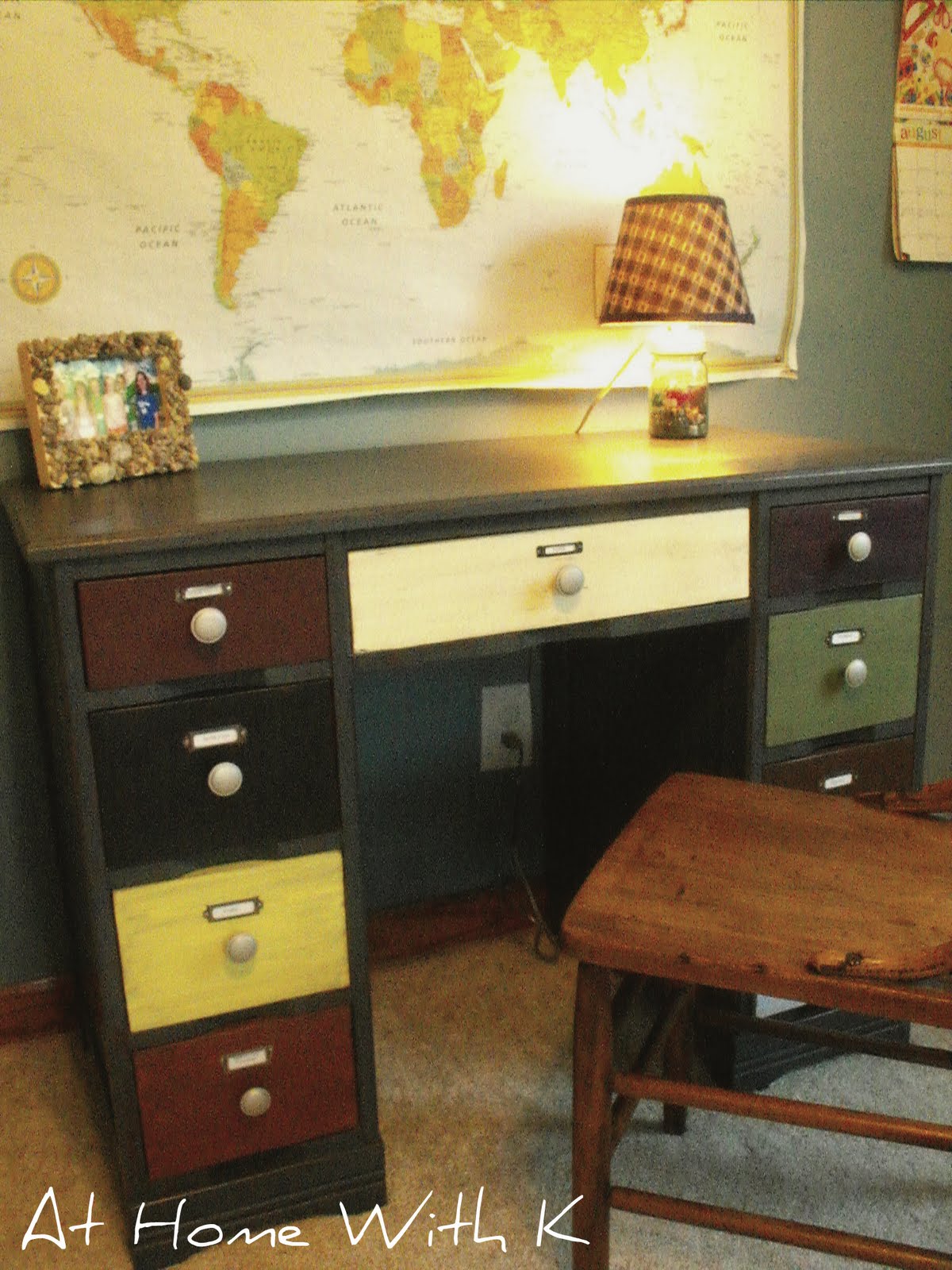 Colorful Kids Desk: Guest Project | Remodelaholic