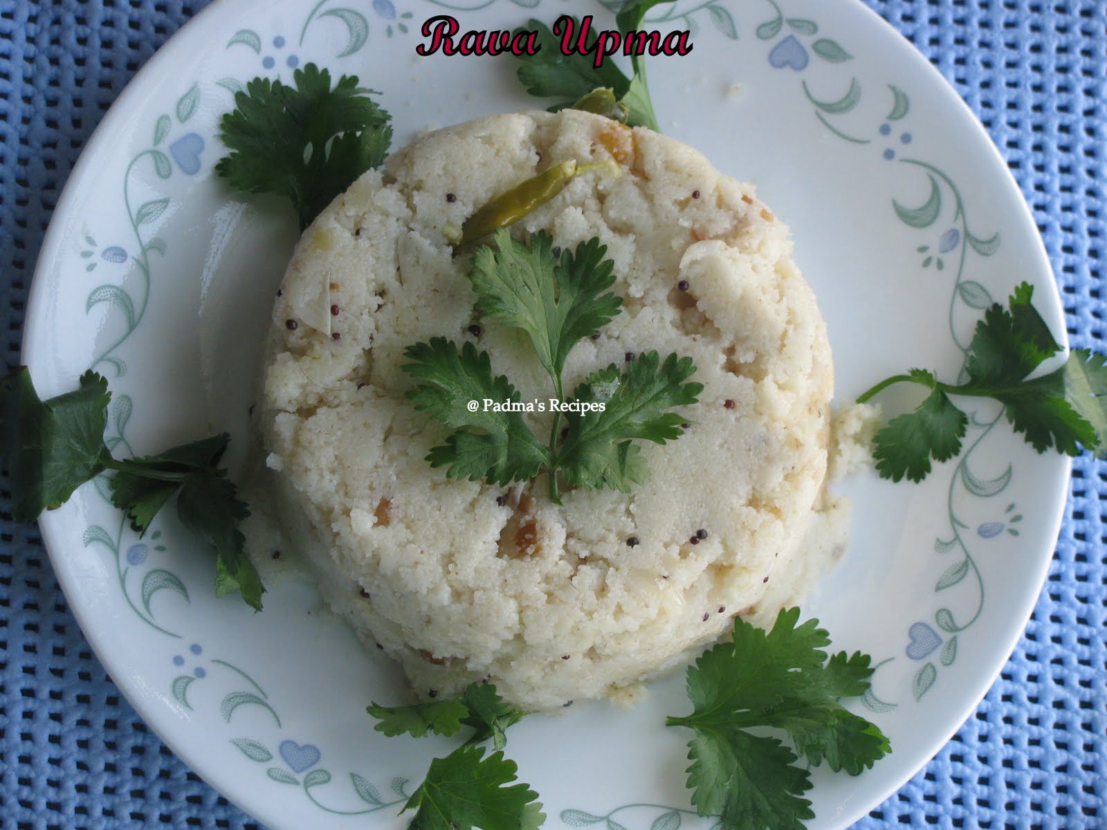 Padma's Recipes: RAWA/RAVA UPMA (UPPITTU)