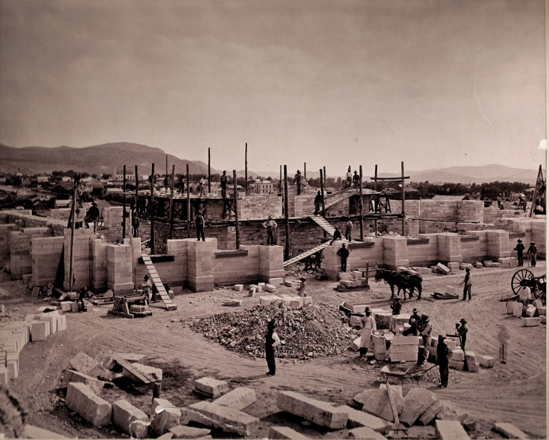 EDWARD LLOYD PARRY (1818-1906): Manti Temple under construction (ELP ...