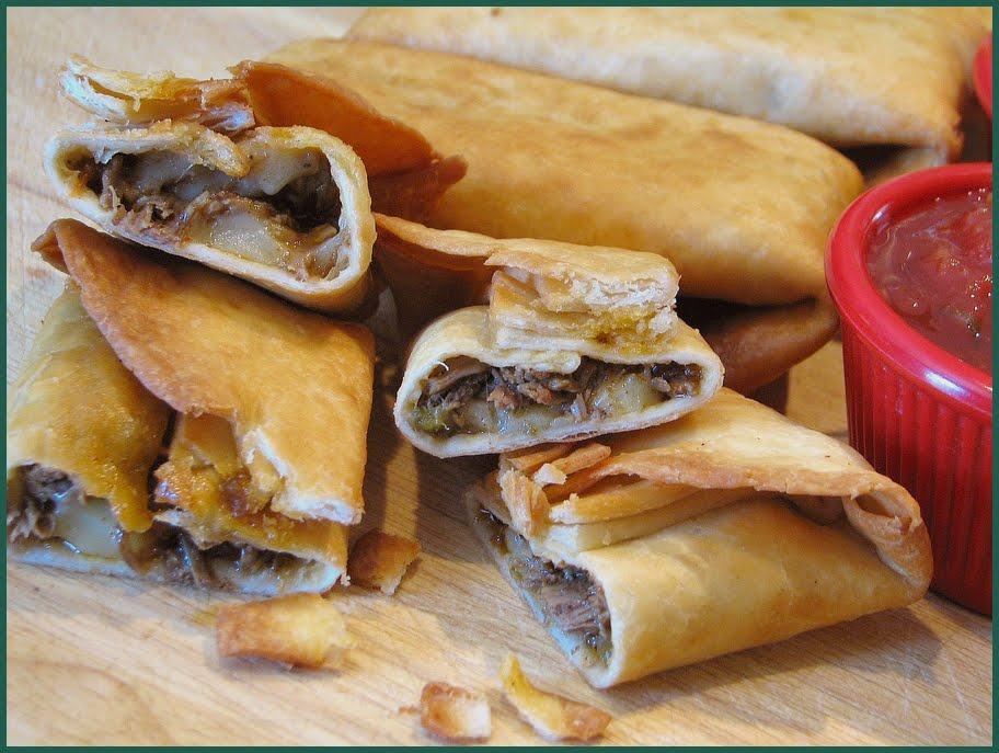 Fat Johnny's Front Porch: Smoked Beef/White Cheddar Mini Chimis