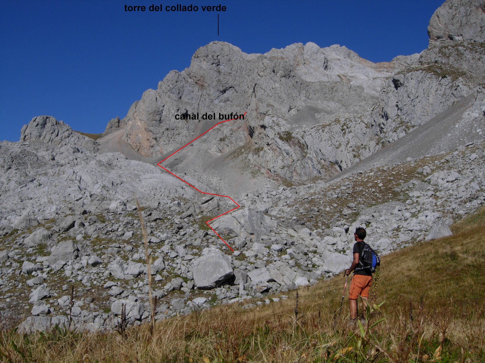 Cumbres de la Cordillera: torre del collado verde