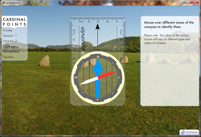 Practice Map and Compass skills with Cardinal Points' Free Desktop App ...