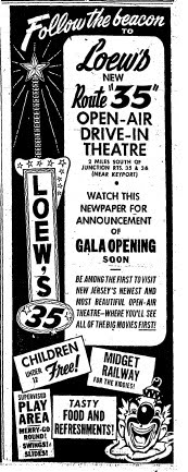 Aberdeen NJ Life: History: Loew's Open Air Drive-In Theatre (Hazlet ...