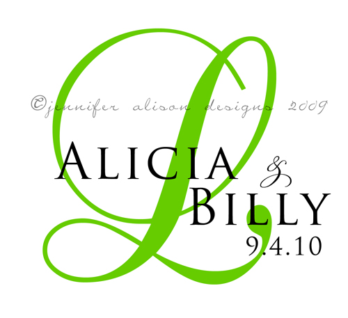 wedding monogram for Alicia & Billy | wedding monogram designer ...