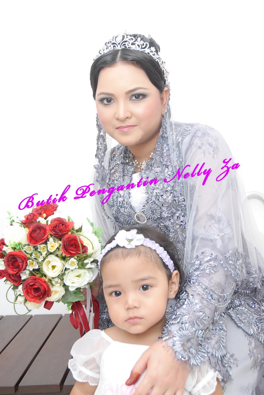 Butik Pengantin Nelly Za: Lace Grey + Silver dan Songket Bunga Tabur ...