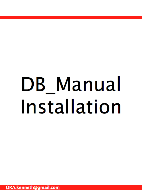 ORACLE: DB_Manual_Installation_Guide