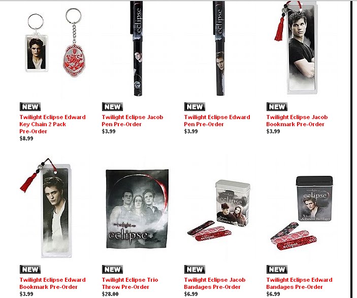 I Felt Hope: Hot Topic Eclipse Merchandise!!