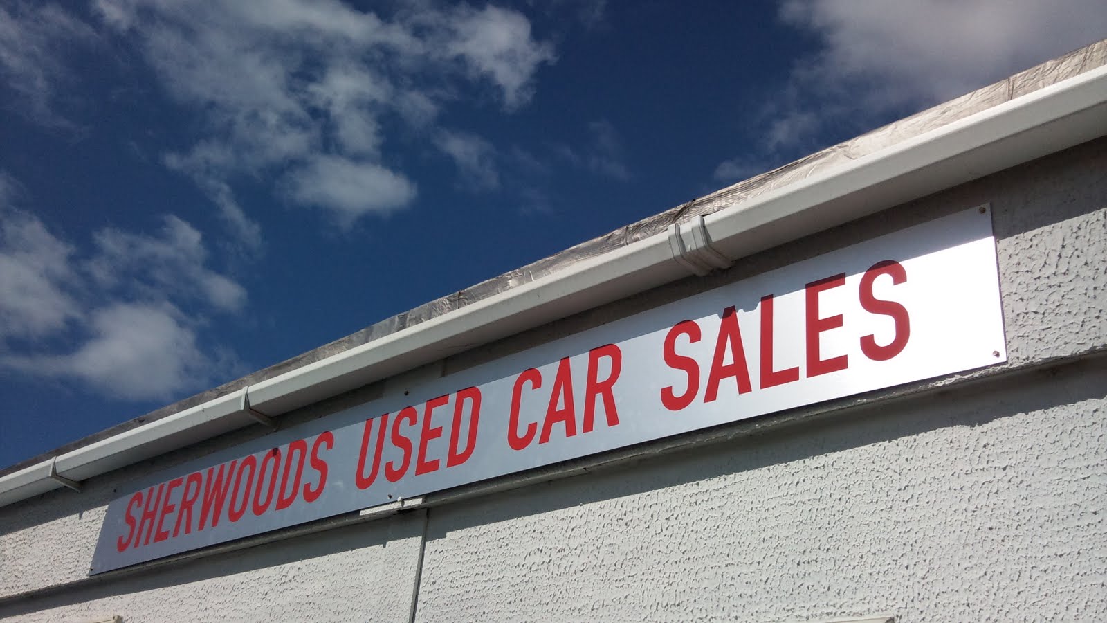 The Green I Signs Blog: Sherwoods Used Car Sales Signs