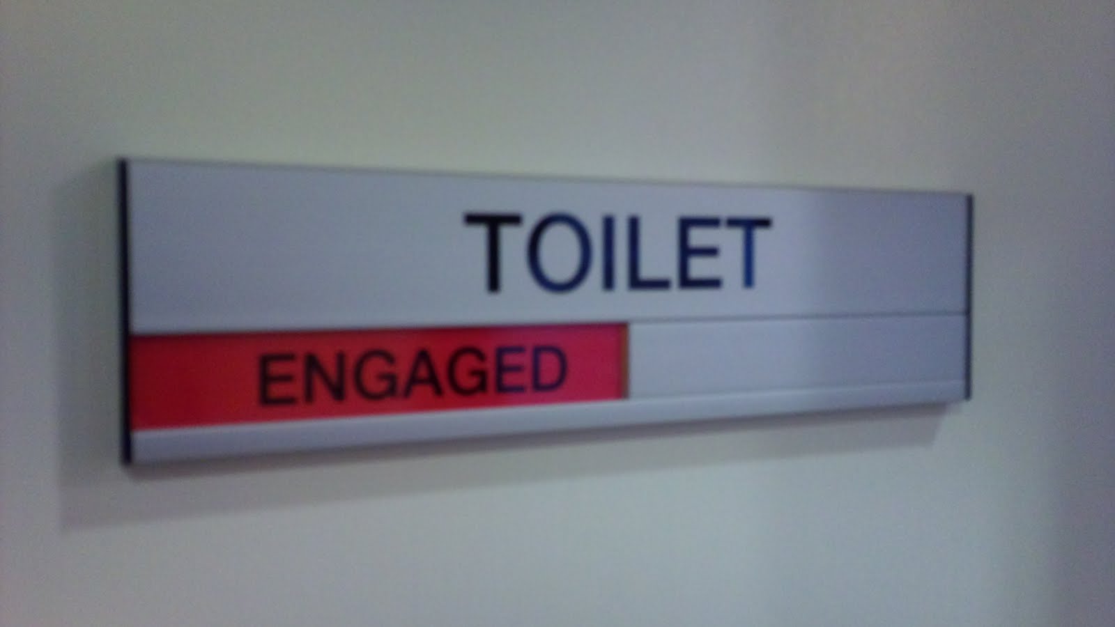 The Green I Signs Blog: Middleton Hall Vacant Engaged Washroom Sign ...