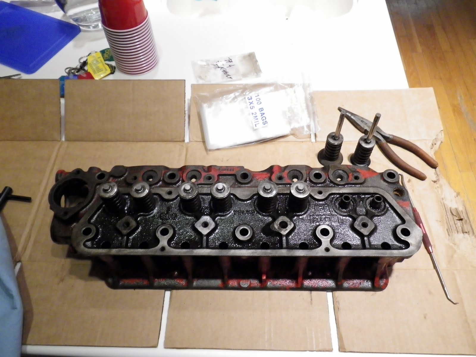 Tim's 1967 Volvo 122s: Engine Rebuild - Head Disassembly