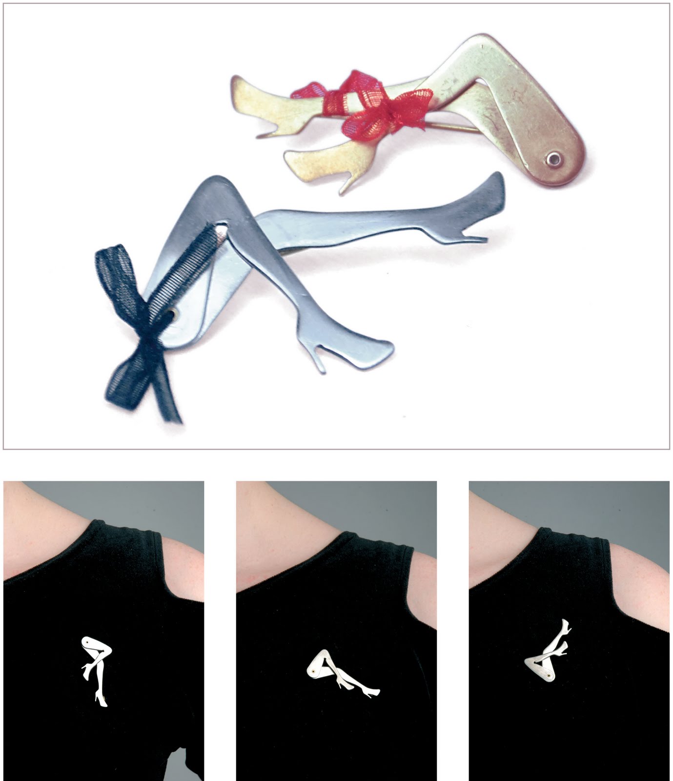 Catherine Chester Jewellery: Leg Brooch-Pins