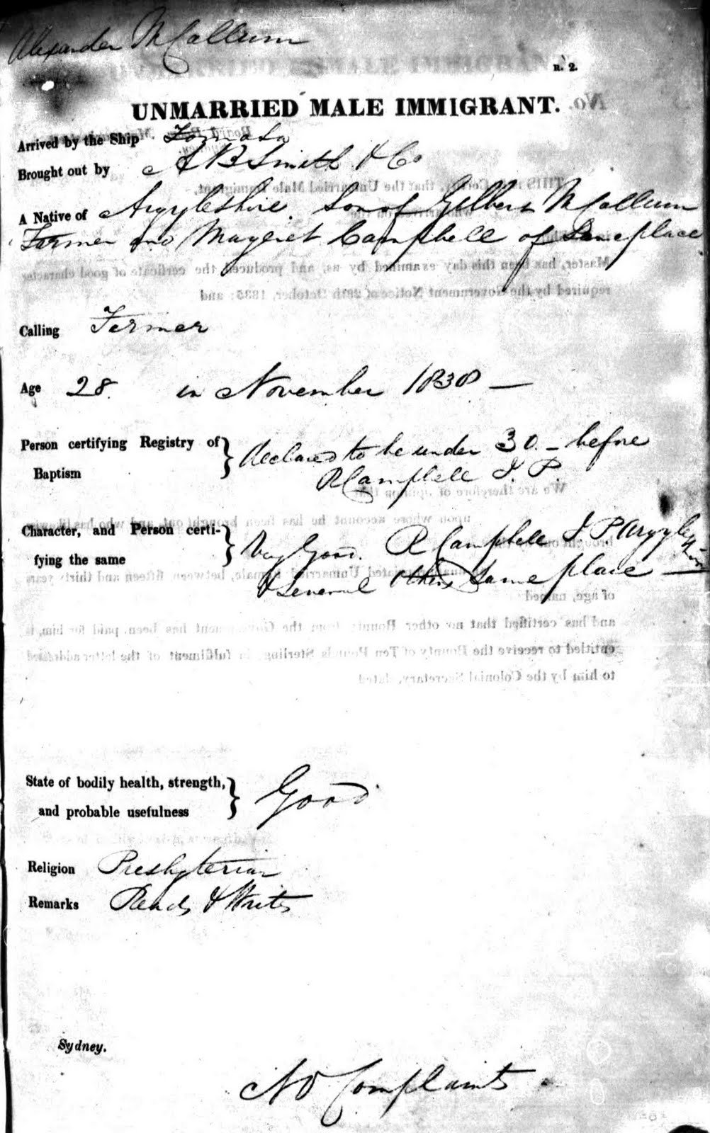 Hughan Genealogy: The two Alexander McCallums