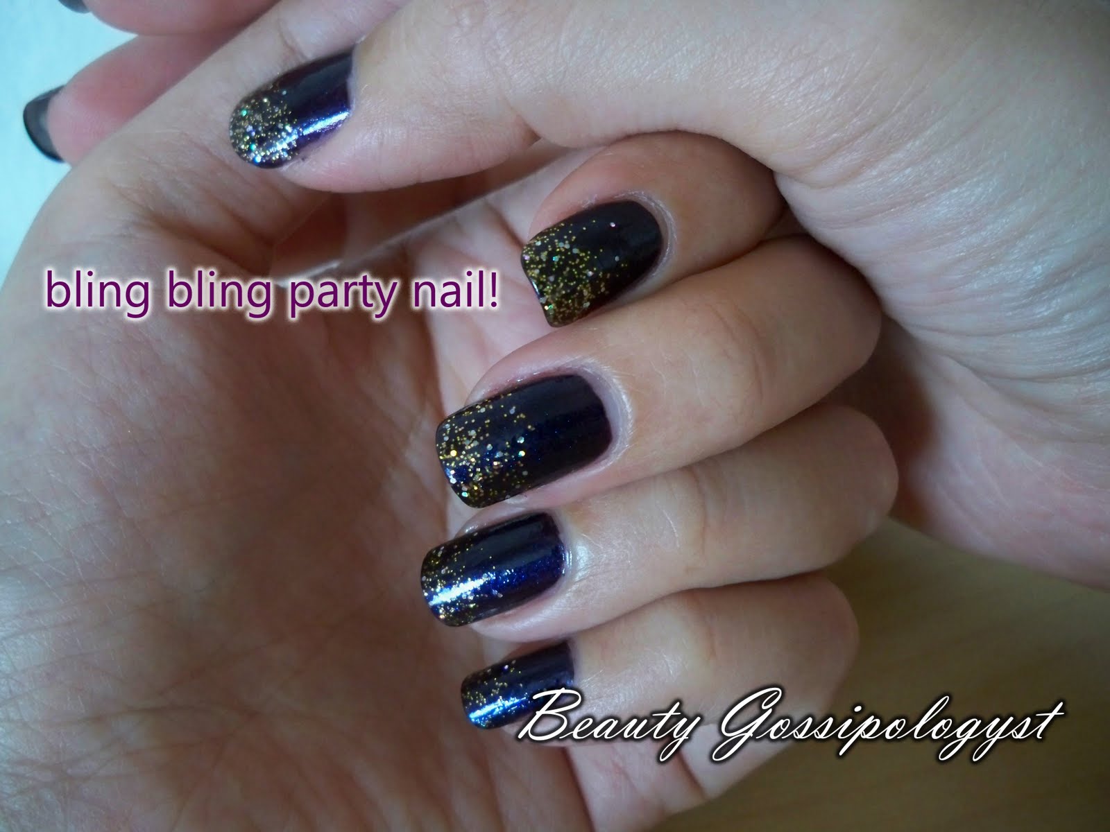 Beauty Gossipologyst: Nail: Let’s get party! Glitter Purple Party Nail