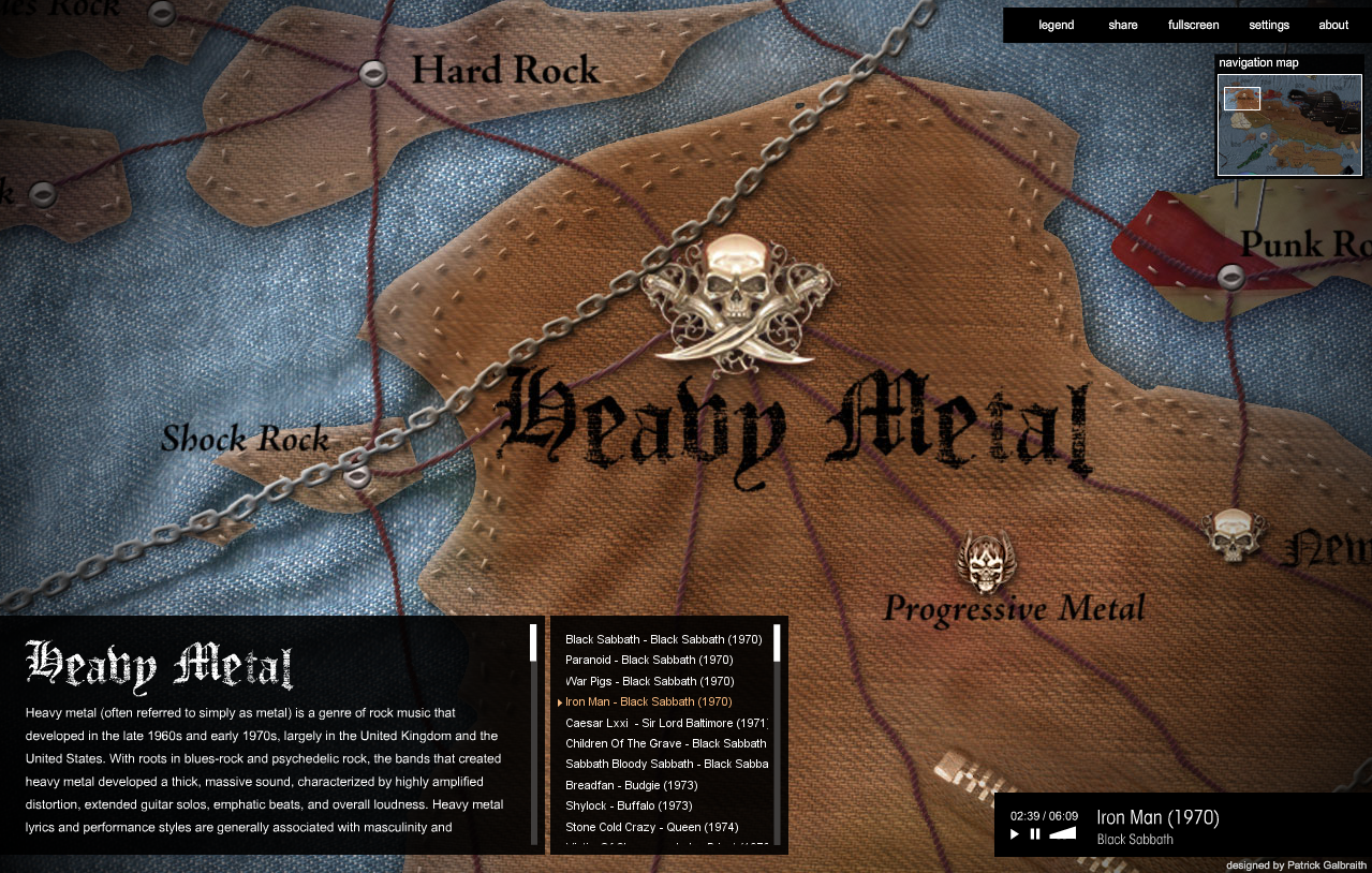 Material informática: Map of Metal / El mapa del Metal