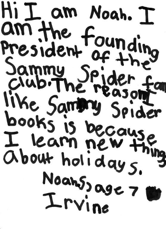 Sammy Spider Fan Club Starts – Sylvia Rouss