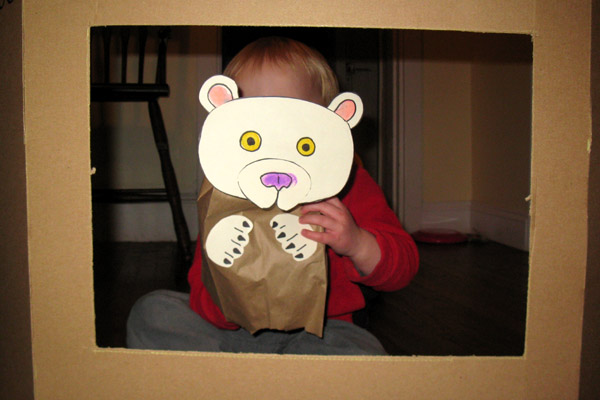 Give Your Octopus a Paintbrush (or 8): Polar Bear Paper Bag Puppet