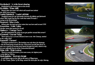 Nürburgring Nordschleife: Nürburgring Nordschleife...corner names ...